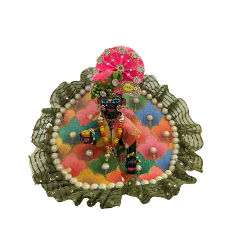 Laddu Gopal Silk Dress with Stone Work | Size 2, 6